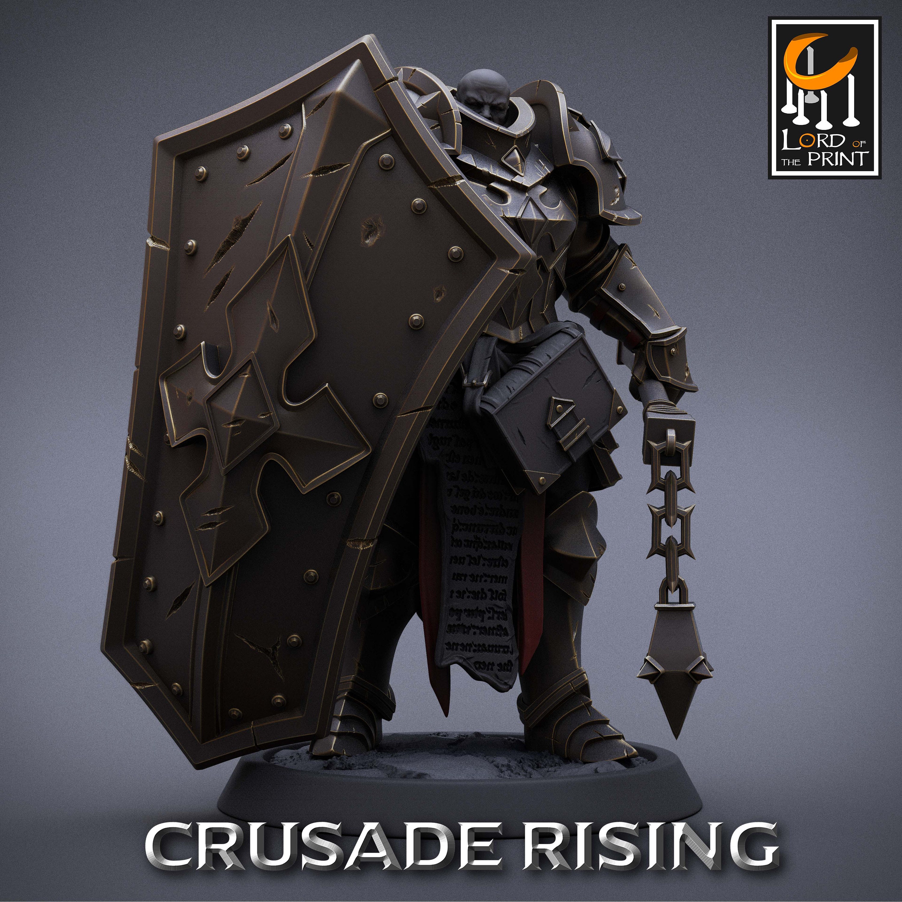Templar Flail Wielder Crusade Rising 3D Resin Printed 32mm Scale Lord ...