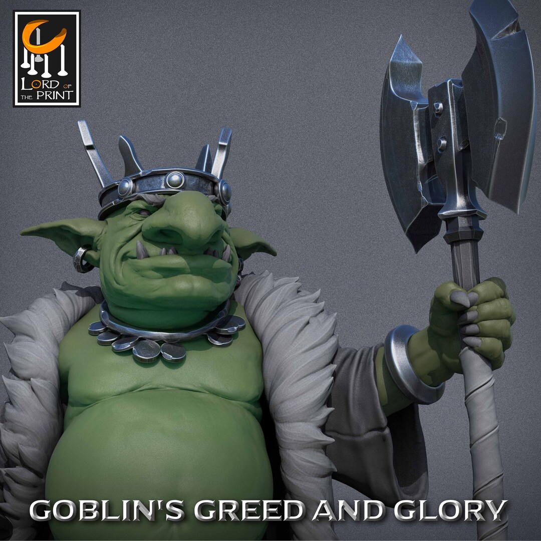 Goblin King Goblins Greed & Glory 3D Resin Printed 32mm - Etsy