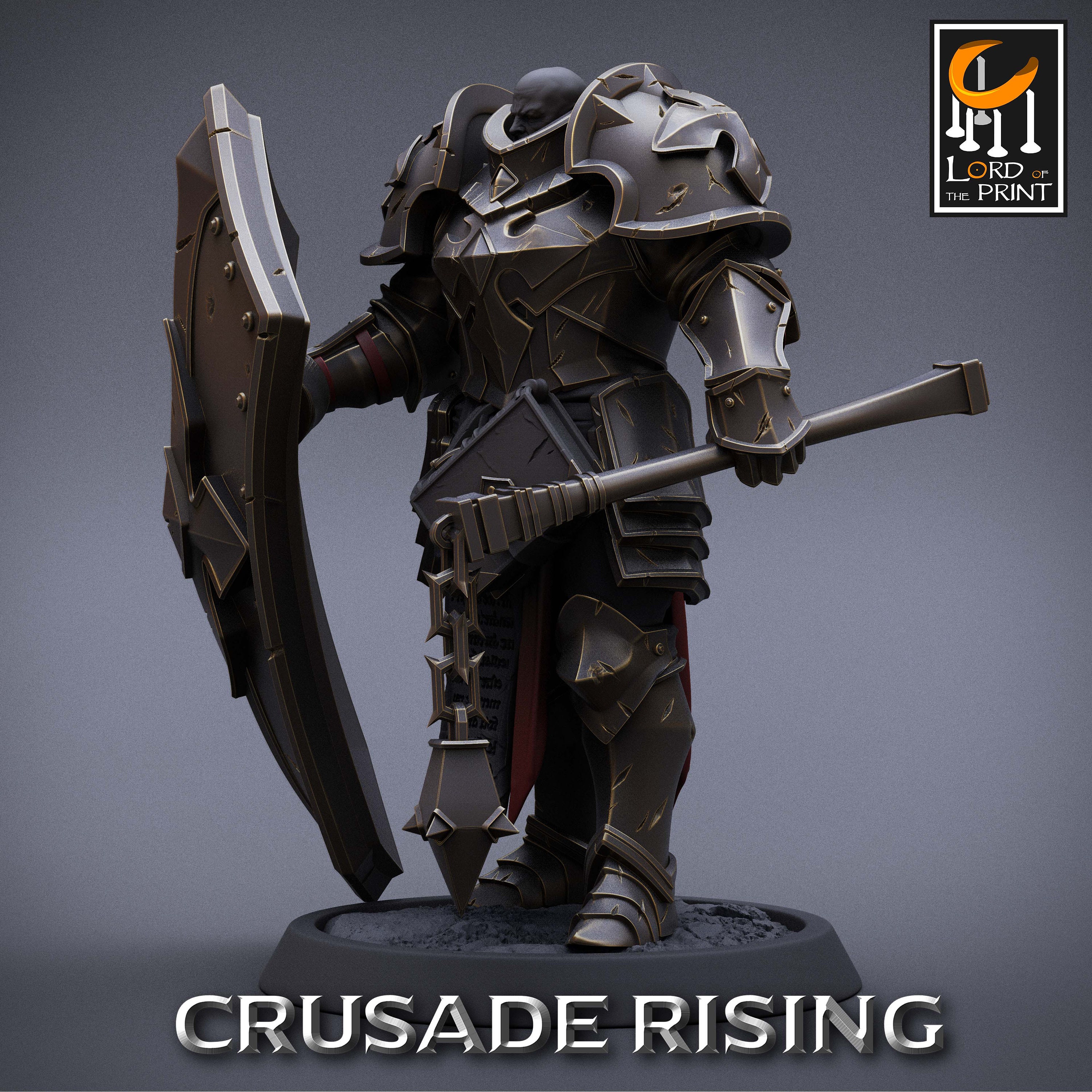 Templar Flail Wielder Crusade Rising 3D Resin Printed 32mm Scale Lord ...