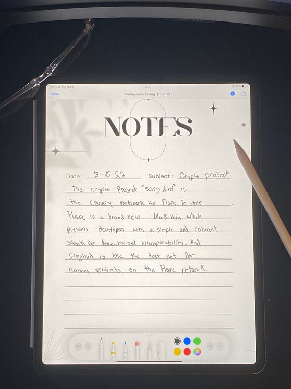 Minimal Note Taking Sheets Instant Download or Print. - Etsy