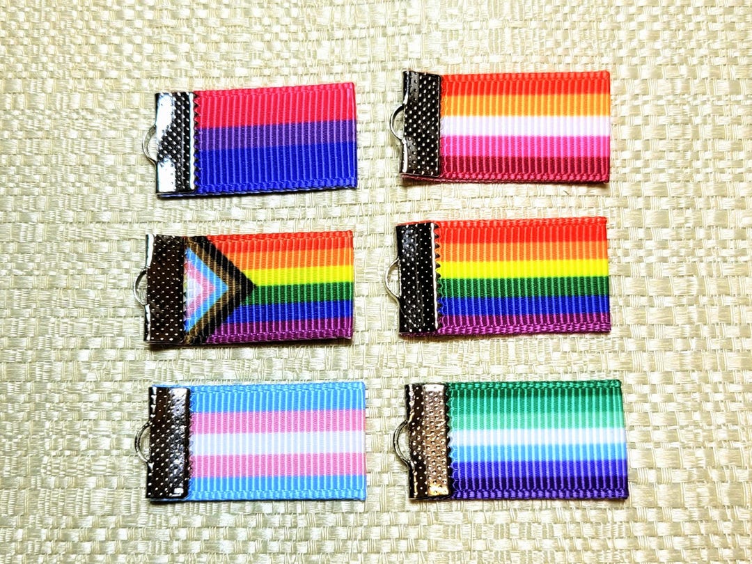 LGBTQ Pride Flag Keychain and Bag Charm, Handmade With 1.5cm X 2.5cm ...