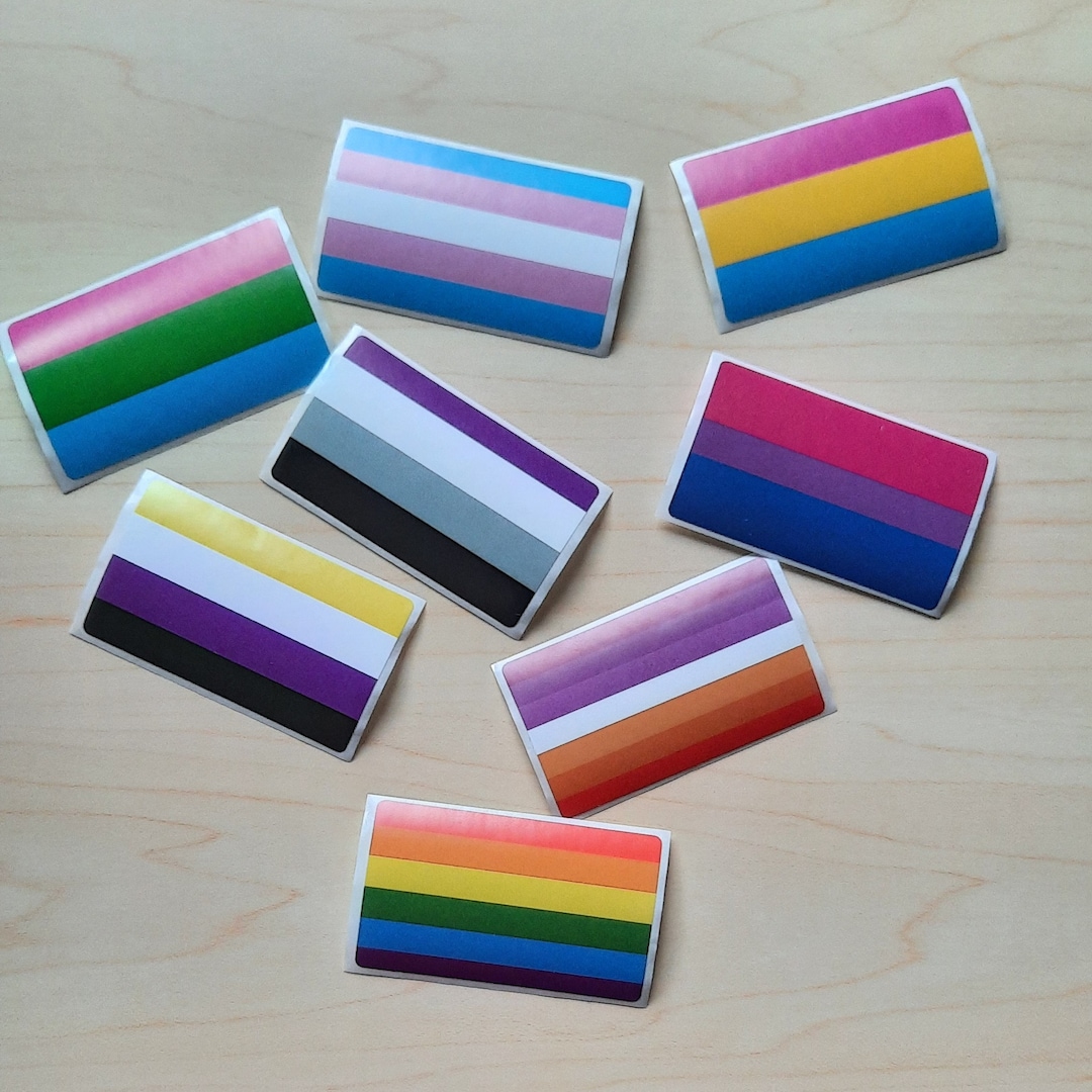 Stickers 25 LGBTQ Pride Flag 3 Cm X 5 Cm Pansexual Asexual Polysexual ...