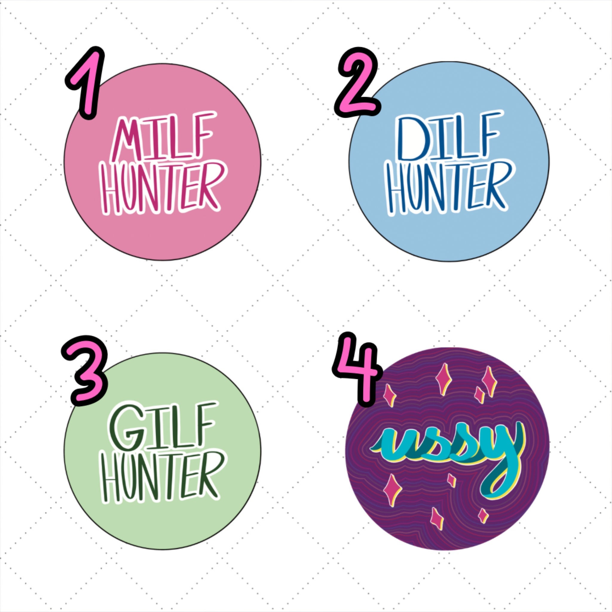 Milf Dilf Gilf Ussy Pins - Etsy