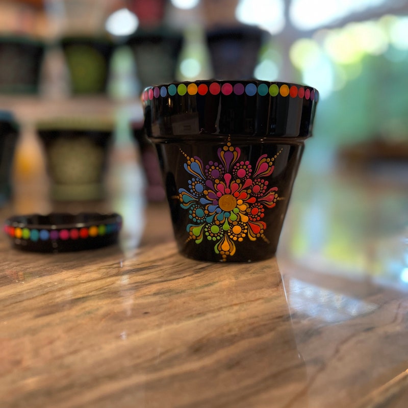 Mandala Planter - Etsy