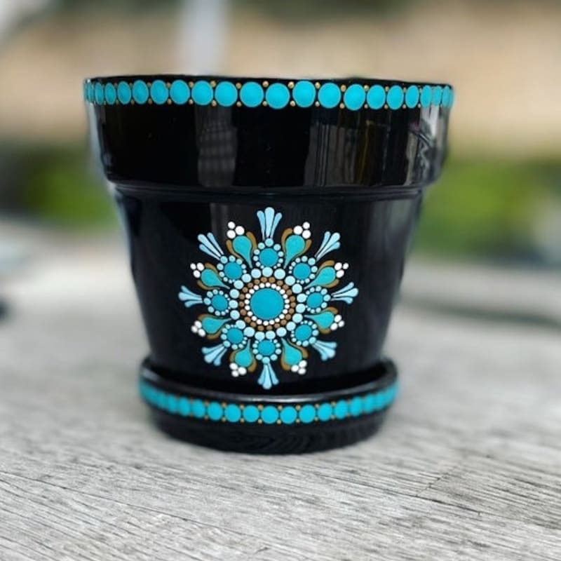 Dot Mandala Pot - Etsy