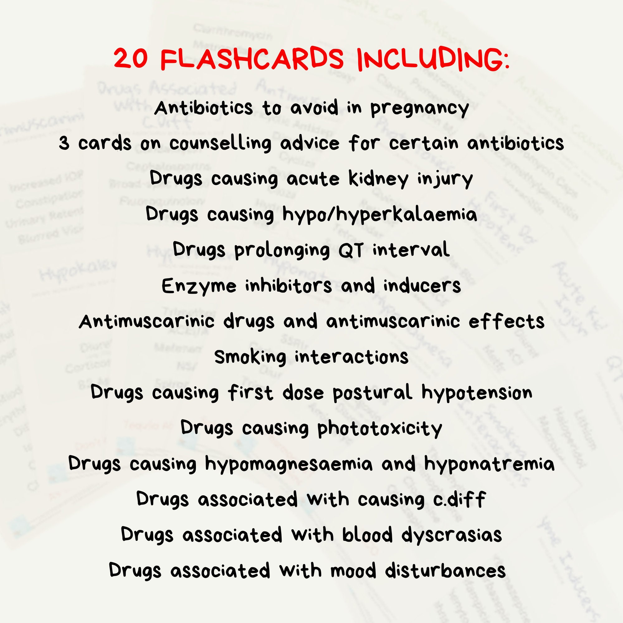 Drug Mnemonic Flashcards - Etsy