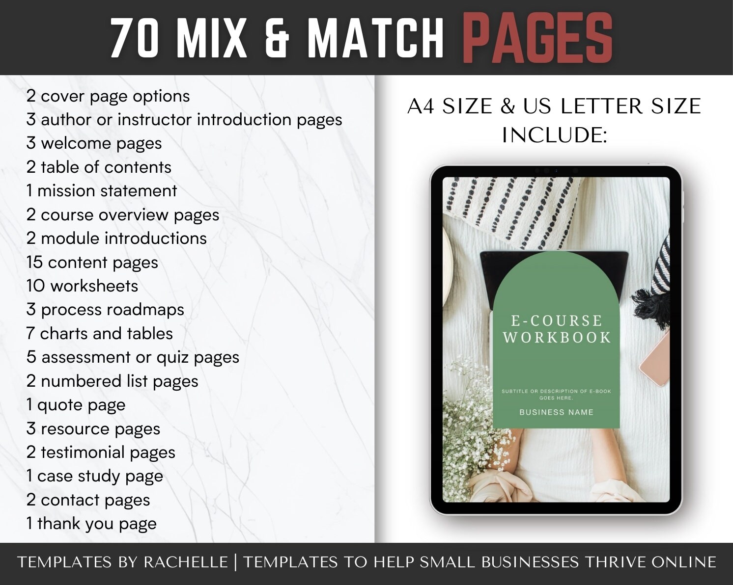 Course Workbook Template for Canva, Canva E-book Template, Workbook for ...