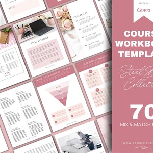 Course Workbook Template for Canva Canva E-book Template - Etsy