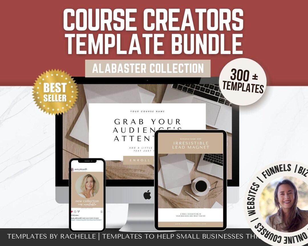 Course Creator Template Bundle, Workbook Template, Course Slidepack ...