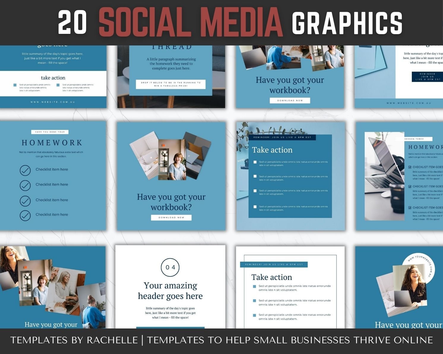 Slide Pack Template Canva, Webinar Slide Deck Template Canva, Blush ...