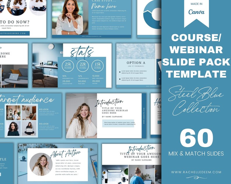 Course Slide Pack Canva Slide Deck Template Webinar Slide - Etsy