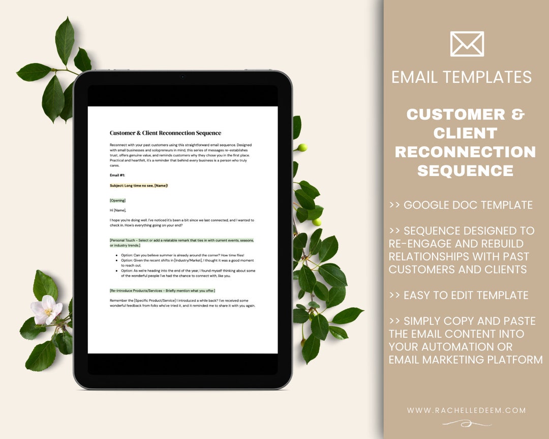 Coaching Email Re-engagement Sequence Email Nurture Sequence - Etsy