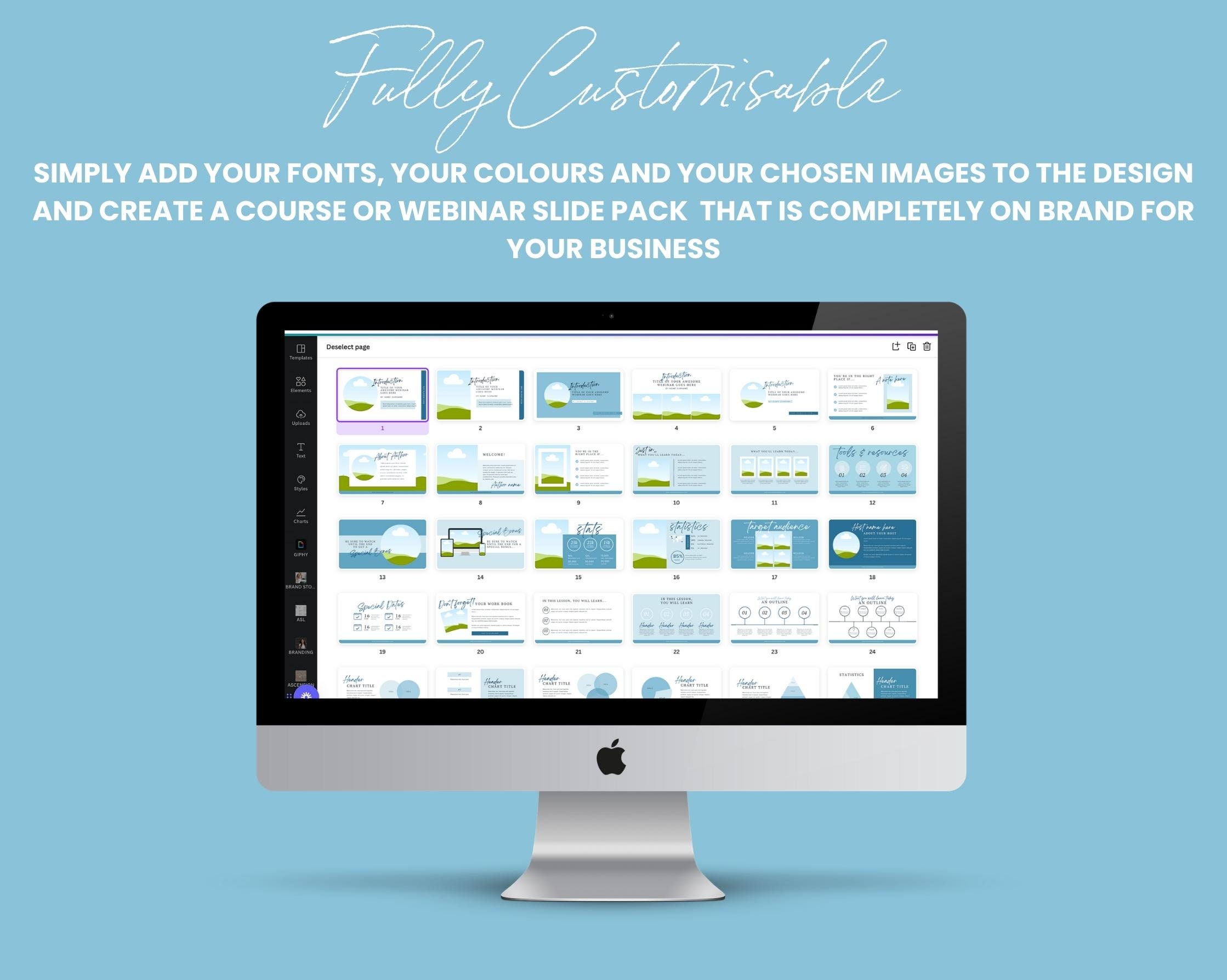 Slide Pack Template Canva Webinar Slide Deck Template Canva - Etsy