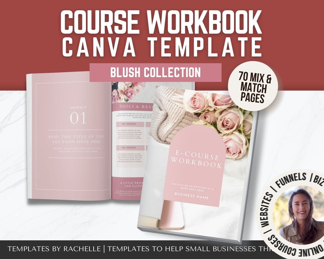Course Workbook Template for Canva, Canva E-book Template, Workbook for ...