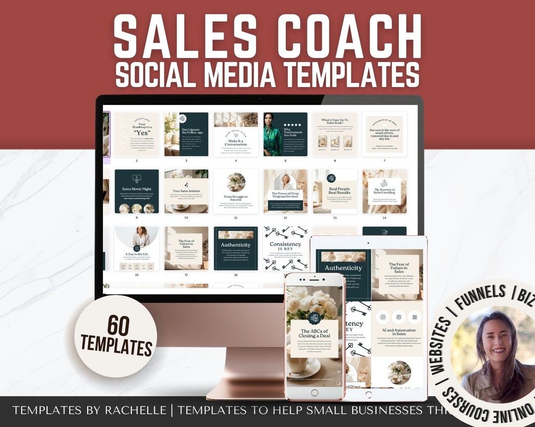 Sales Coach Social Media | Sales Coach Canva Templates | Social Coach ...