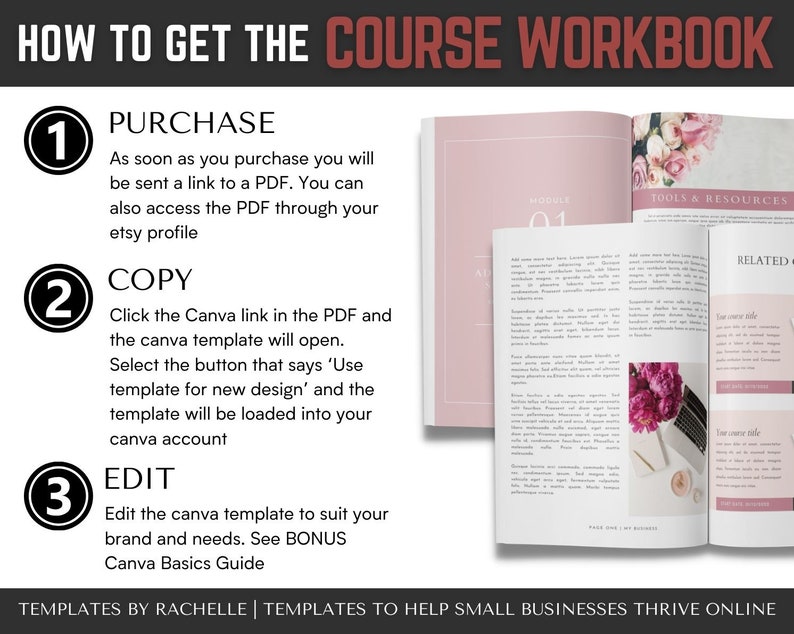 Course Workbook Template for Canva, Canva E-book Template, Workbook for Course, Ecourse Workbook ...
