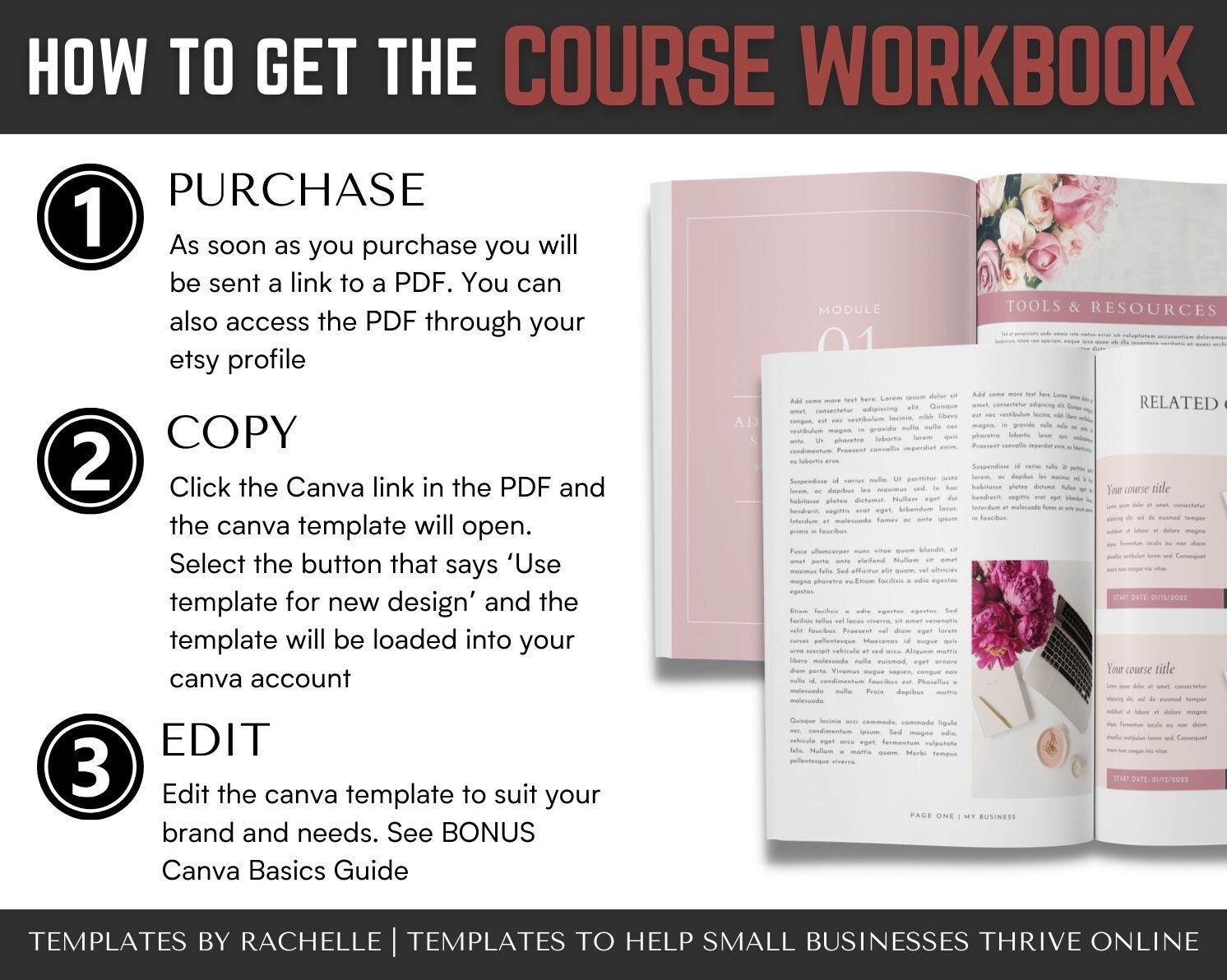 Course Workbook Template for Canva, Canva E-book Template, Workbook for ...