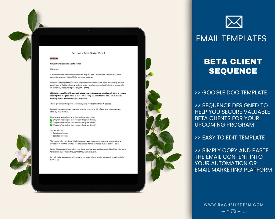 Business Email Sequence Beta Testers Email Sequence New - Etsy