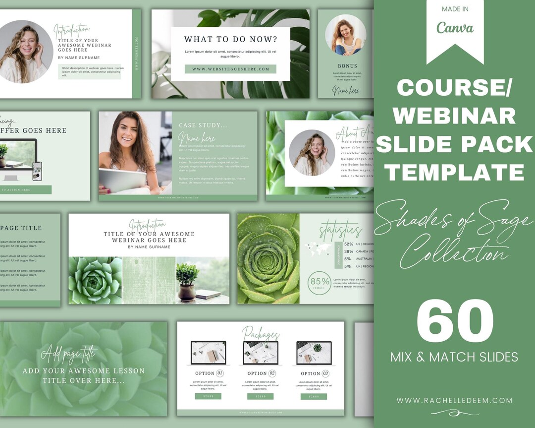 Course Slide Pack Canva Slide Deck Template Webinar Slide - Etsy