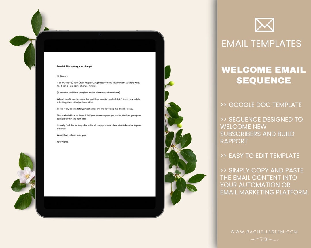 New Subscriber Welcome Email Sequence Welcome Email Sequence Freebie Opt in Emails Customer ...