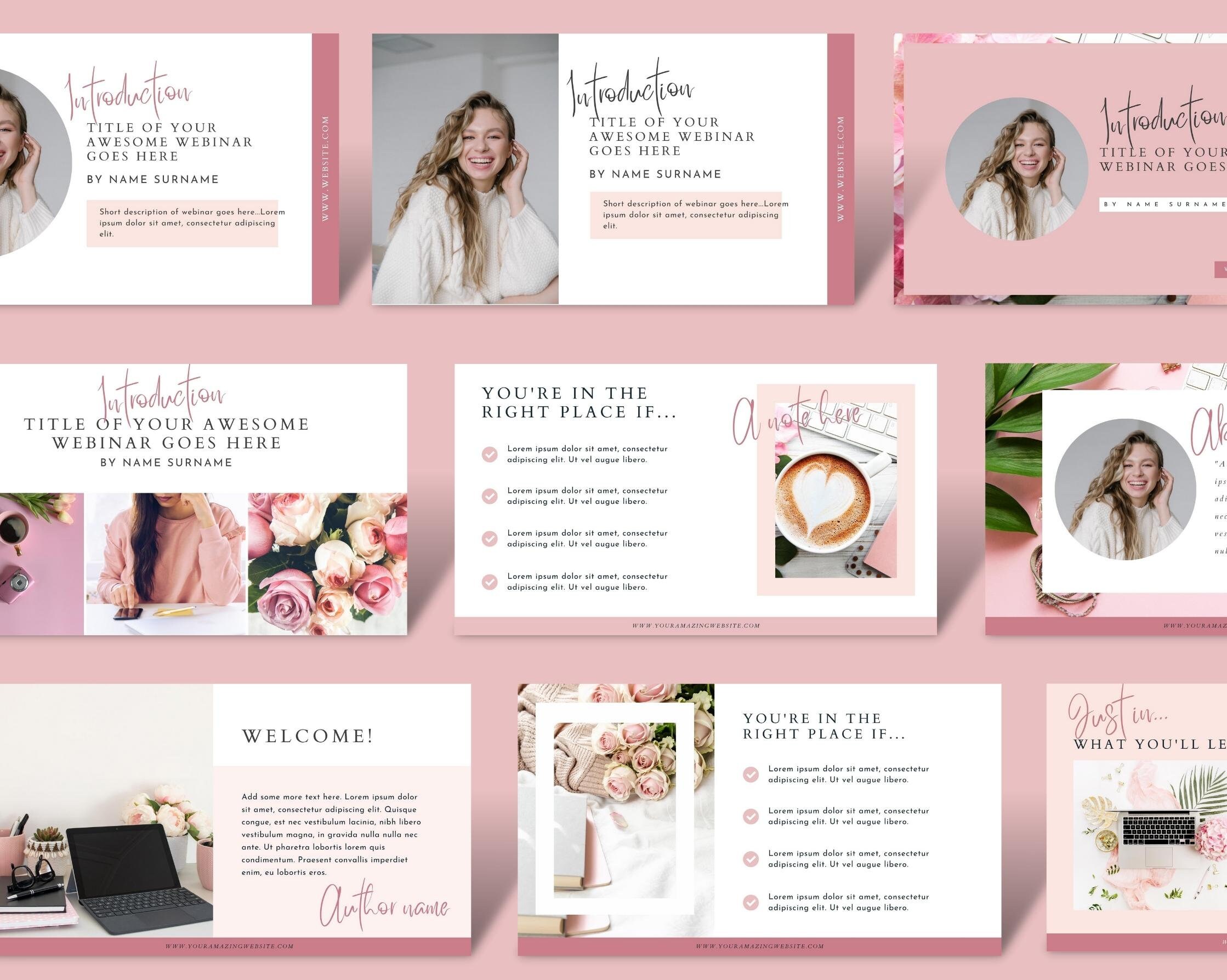 Course Slide Pack Canva Slide Deck Template Webinar Slide - Etsy