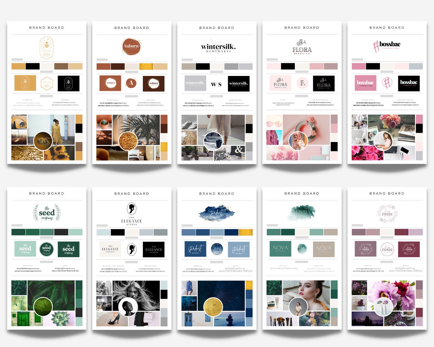 Brand Board Templates Logo Templates Business Branding Templates DIY ...