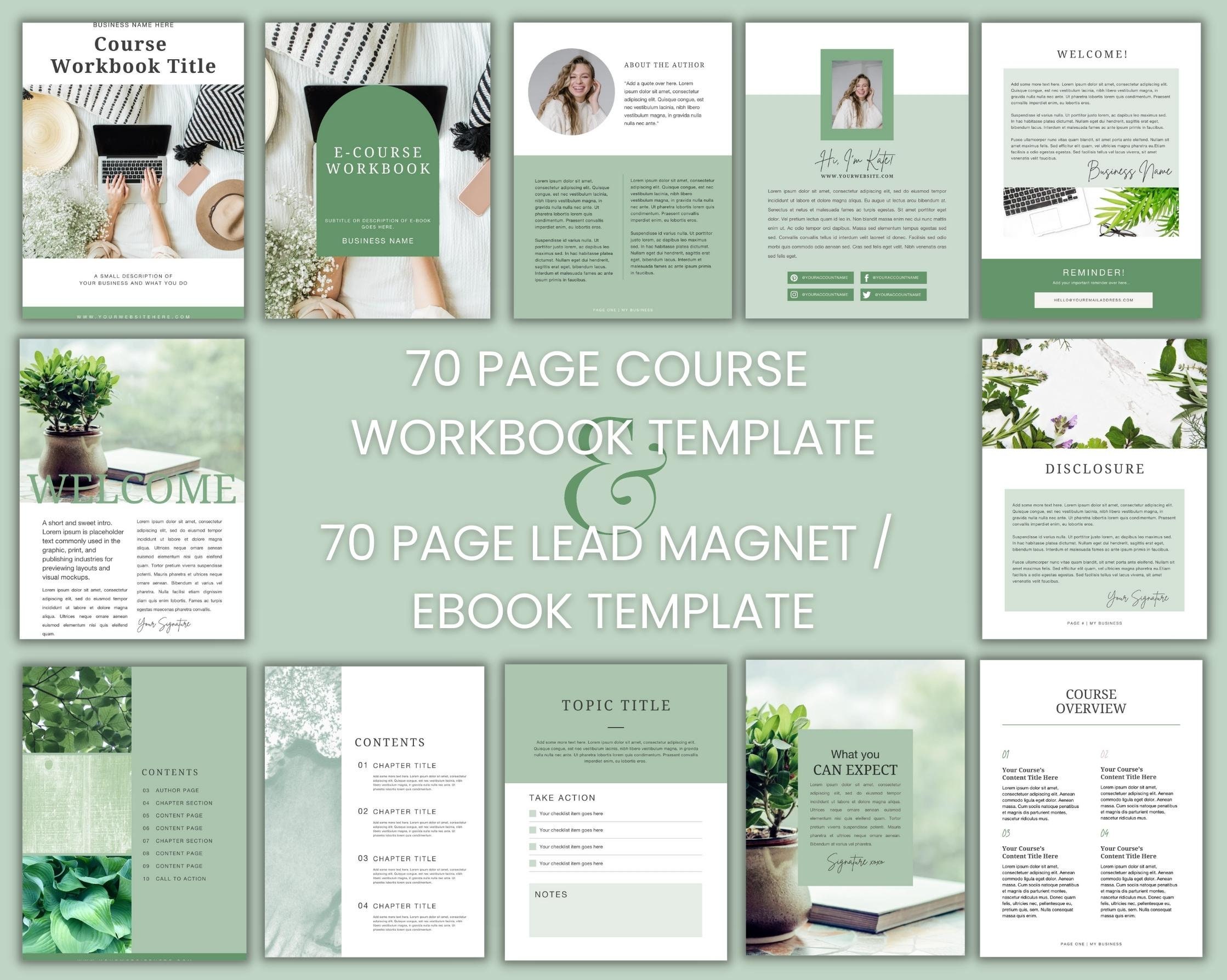Course Creator Template Bundle Workbook Template Course - Etsy