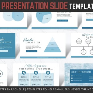 Slide Pack Template Canva, Webinar Slide Deck Template Canva, Blush ...