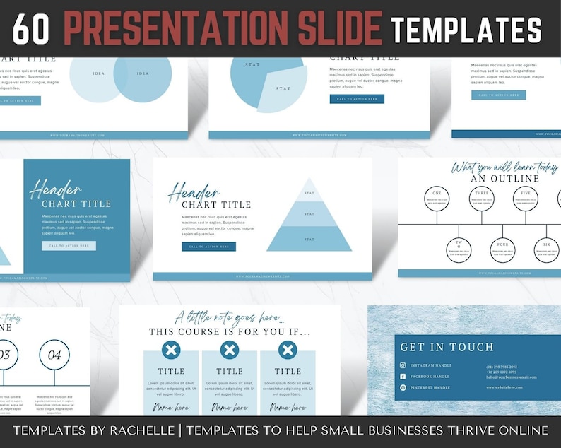 Slide Pack Template Canva, Webinar Slide Deck Template Canva, Blush ...