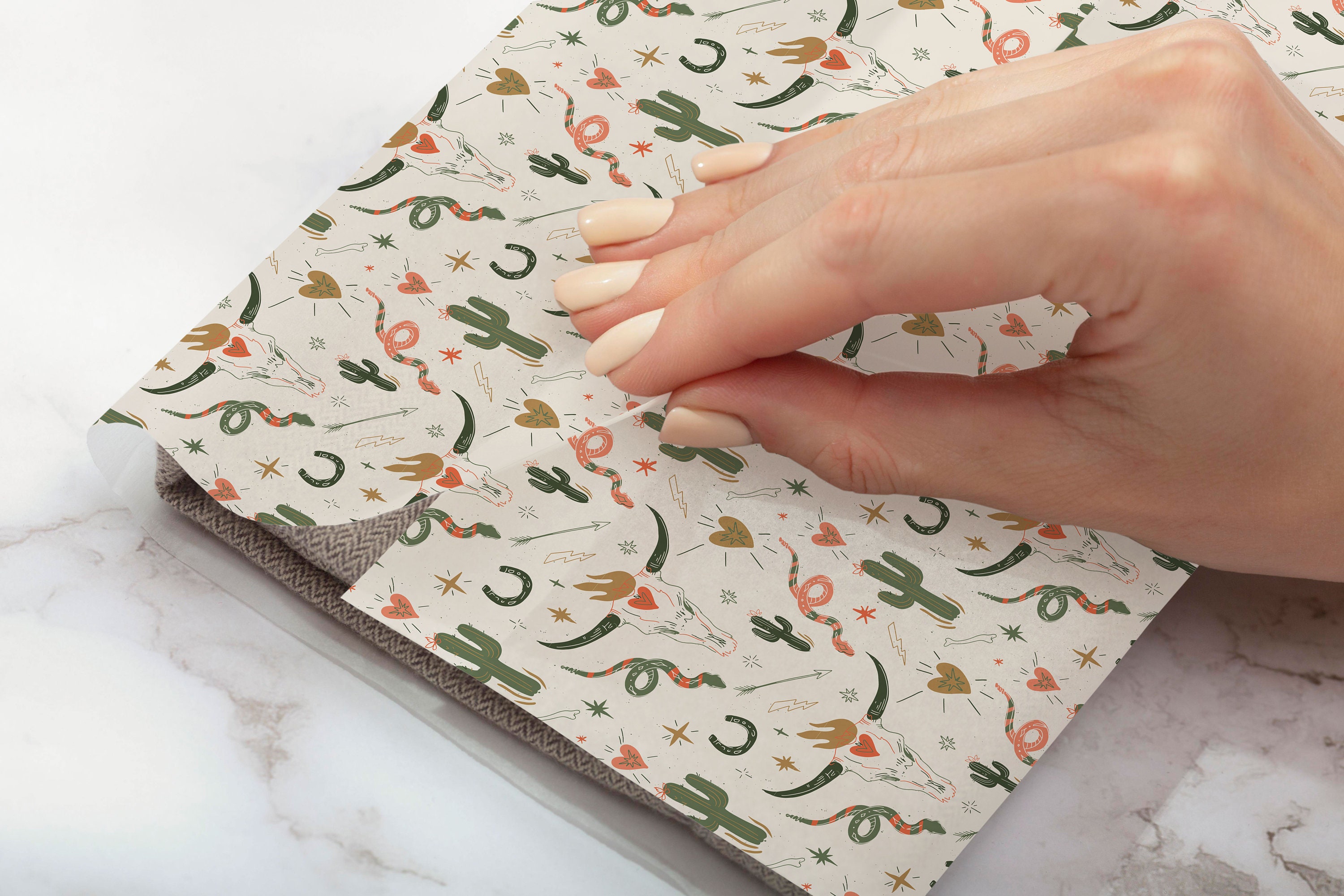 Boho Cowboy Wrapping Paper Western Gift Wrap Western Wrapping Paper ...