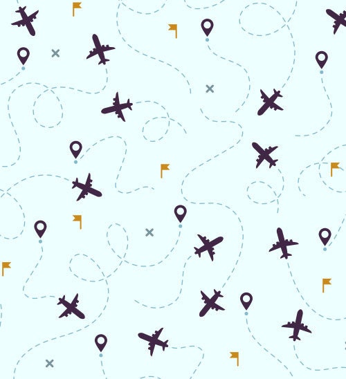 Travel Wrapping Paper Travel Wrap With Planes Wrapping Paper - Etsy