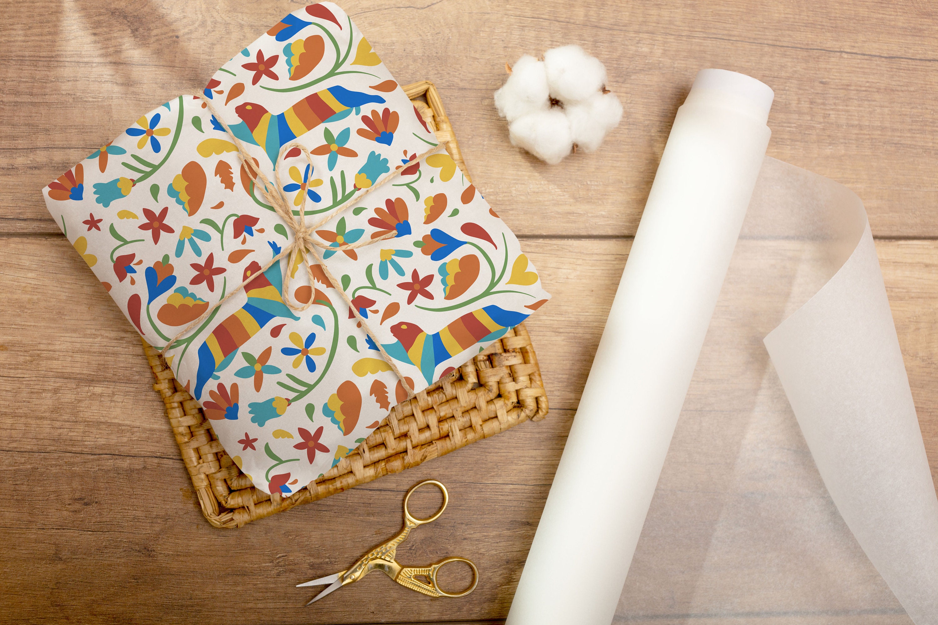 Otter Wrapping Paper Otter Christmas Wrapping Paper Boho - Etsy