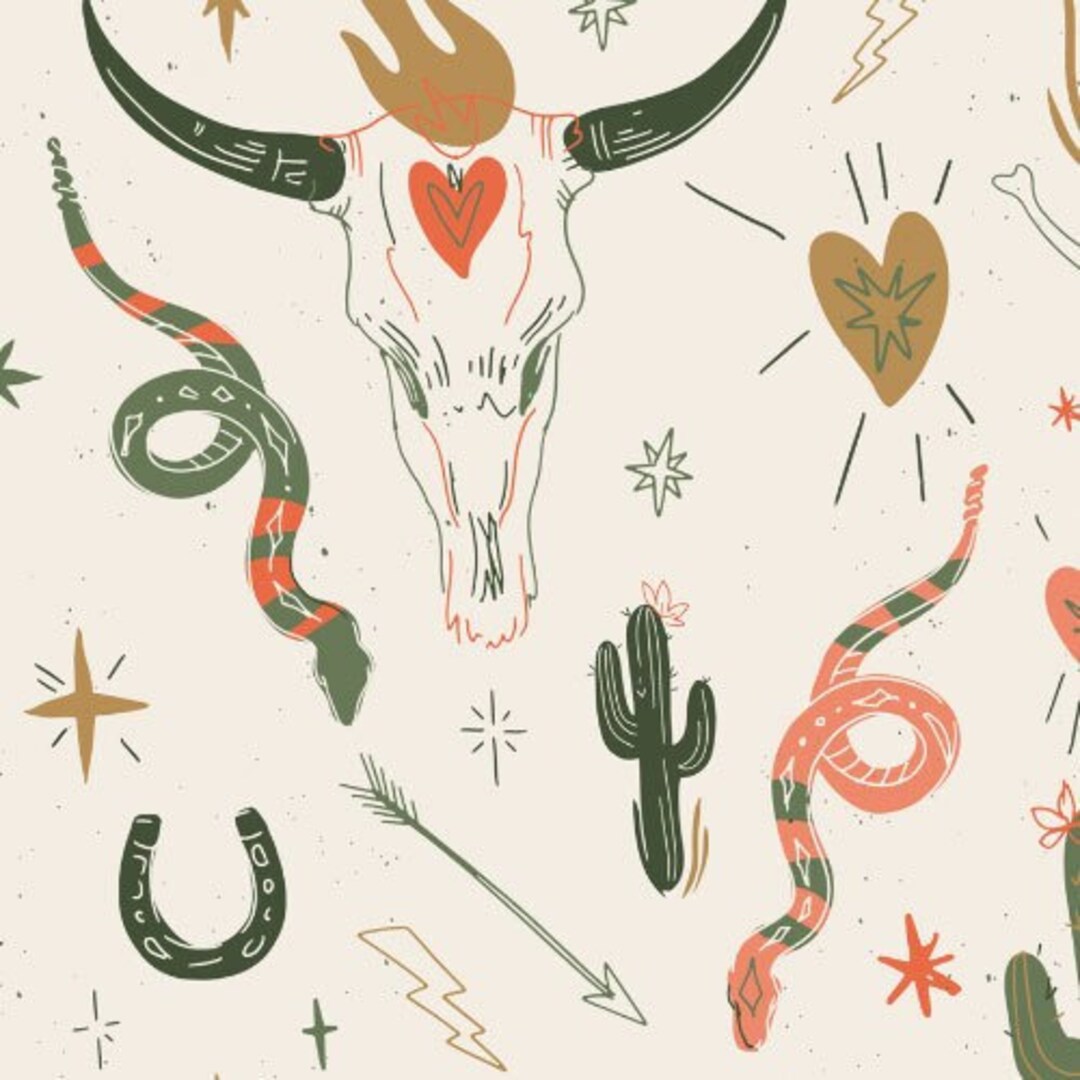 Boho Cowboy Wrapping Paper Western Gift Wrap Western Wrapping Paper ...