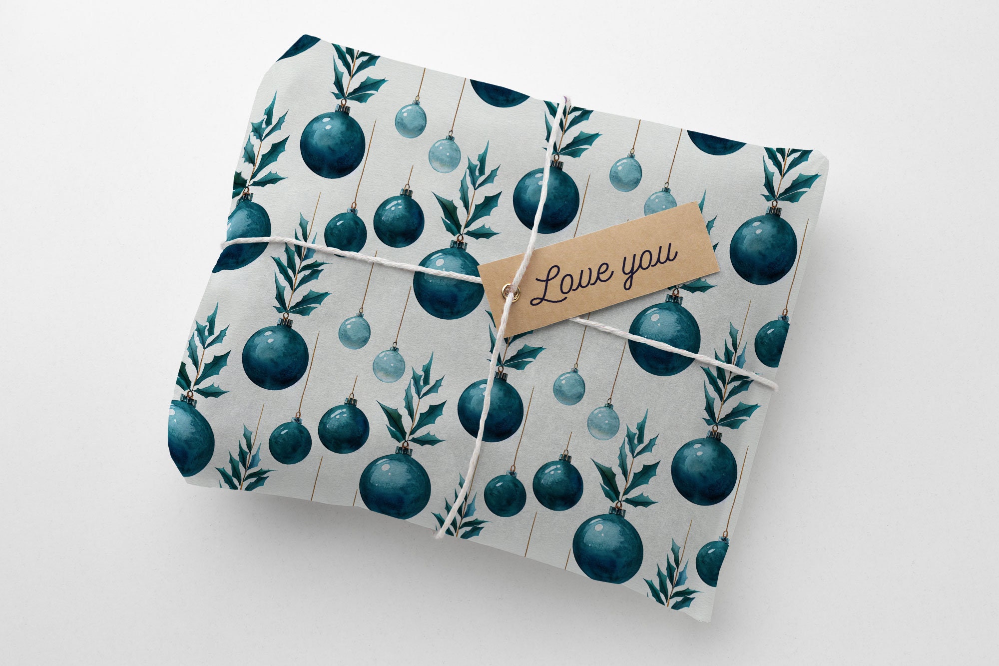 Blue Christmas Wrapping Paper Blue Wrapping Paper Christmas - Etsy