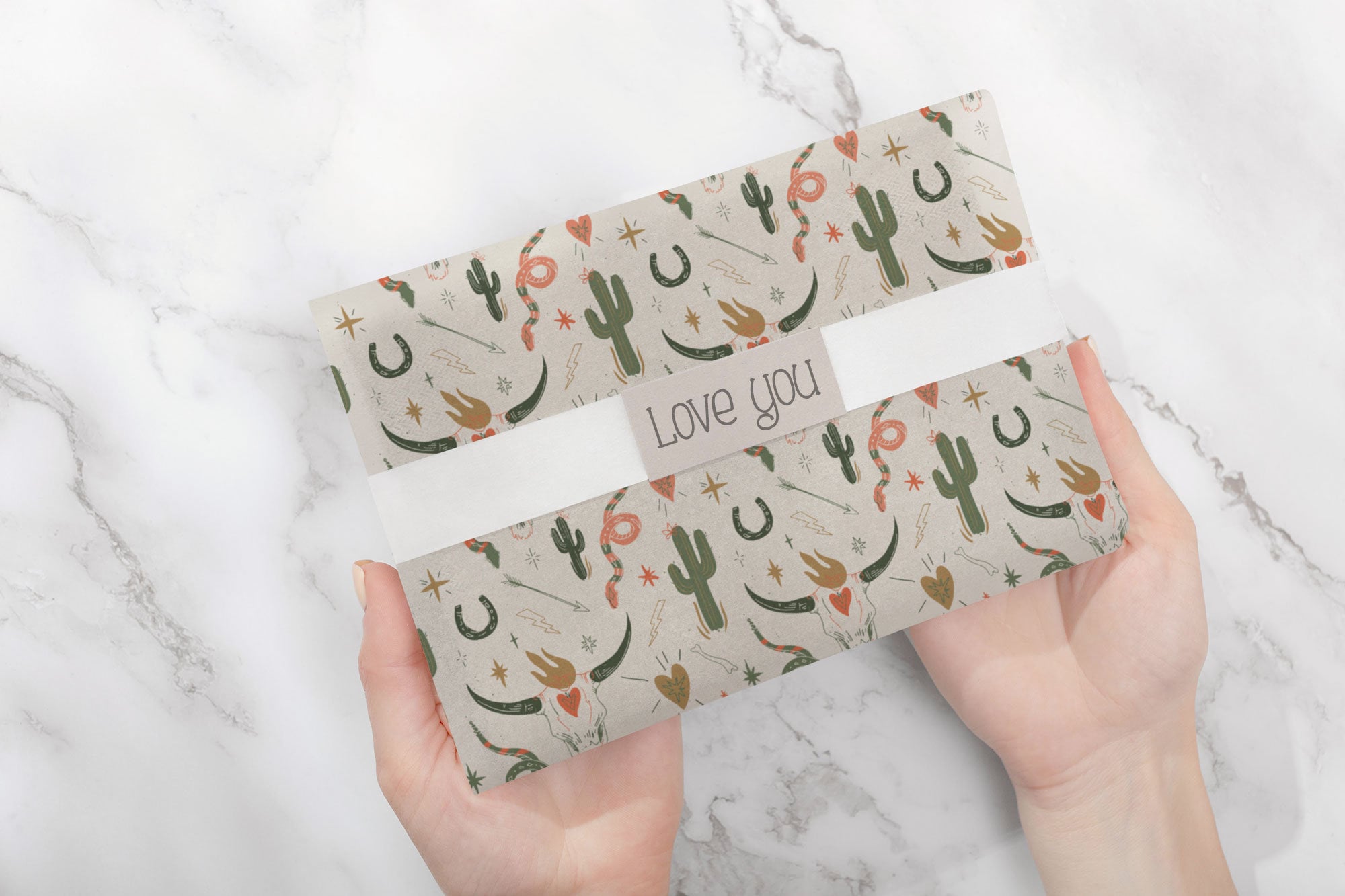 Boho Cowboy Wrapping Paper Western Gift Wrap Western Wrapping Paper ...