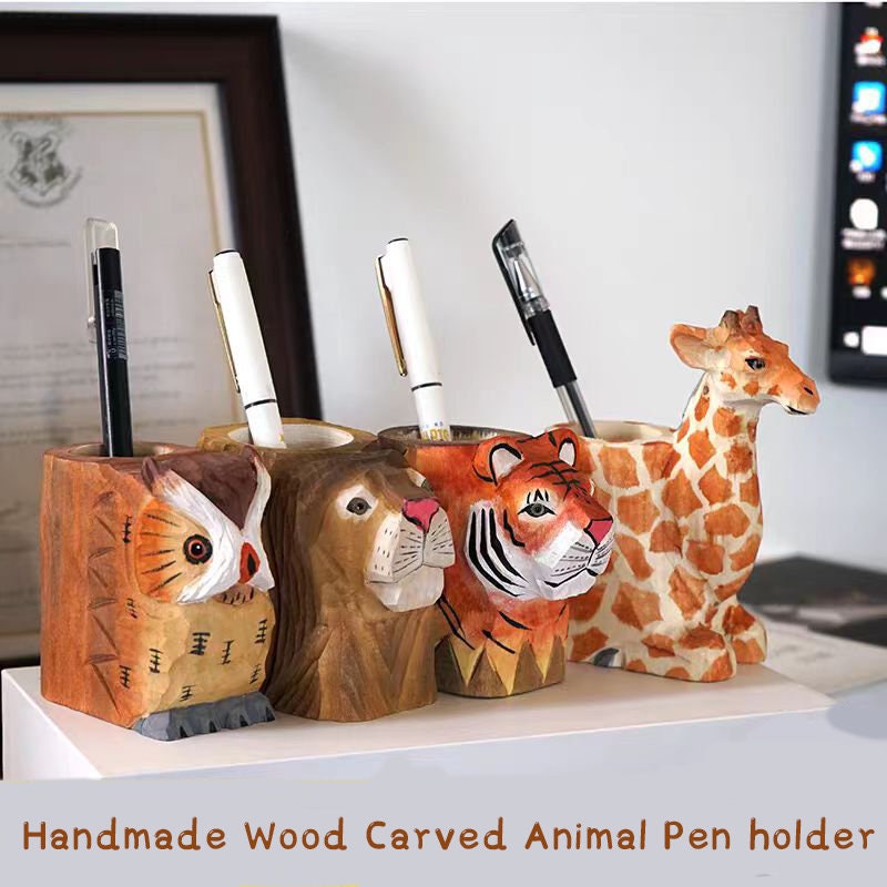 Pen Holder, Wooden Pencil Holder, for Children, Pencil Cup Holder ...
