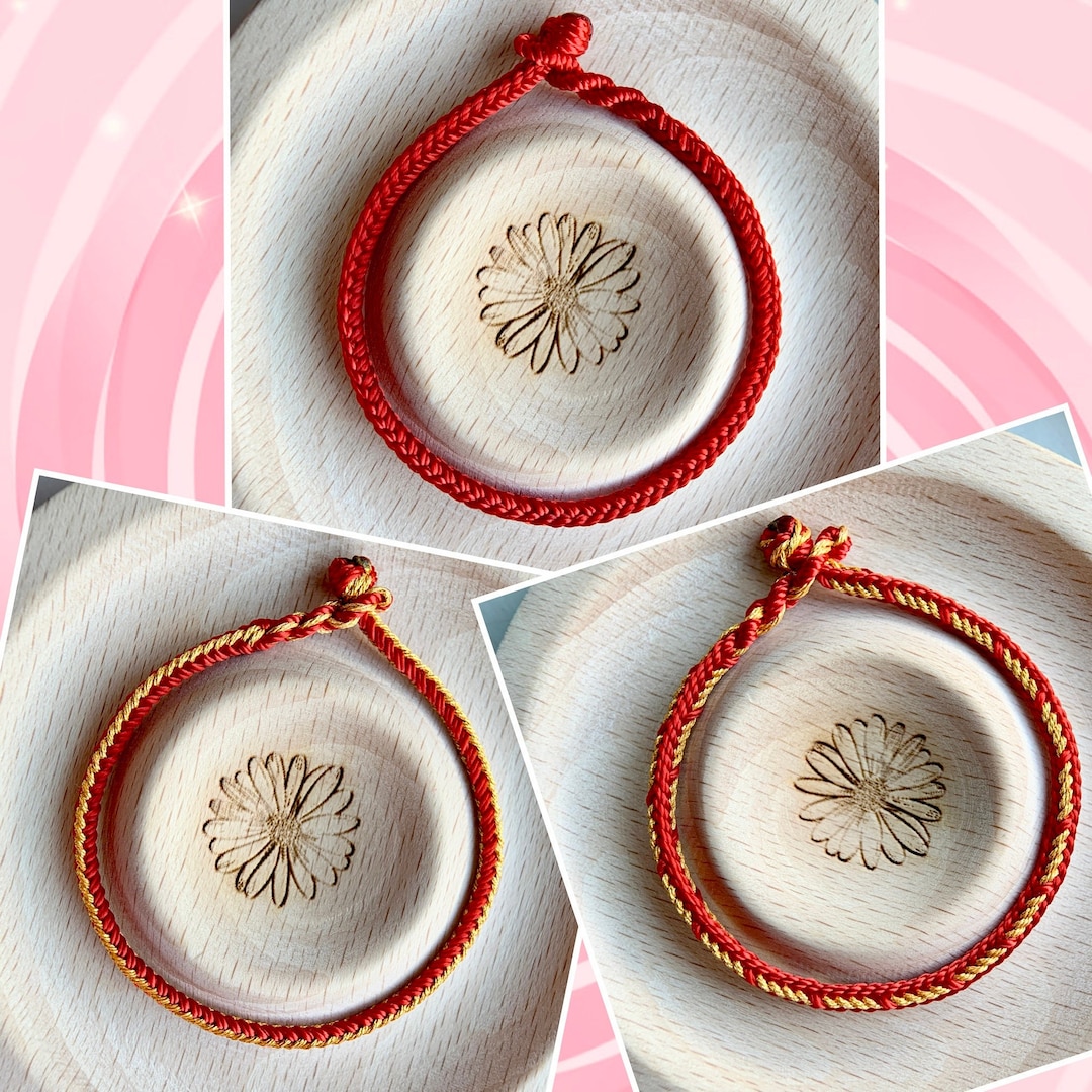 Customized Hand Woven Red Cord Bracelet(multi Colours Available ...