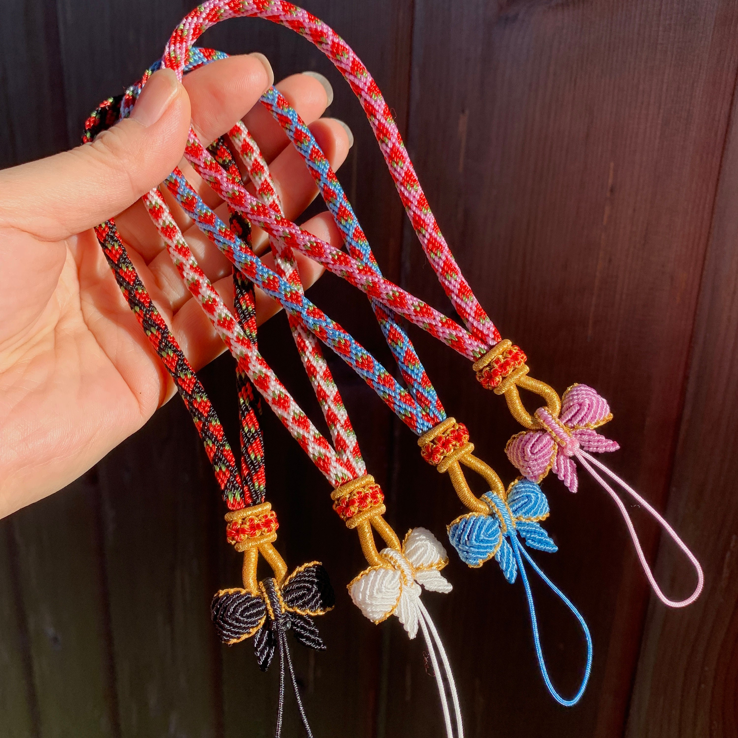 Macrame Strawberry Phone Strap Hand Woven Phone Case Lanyard Phone ...