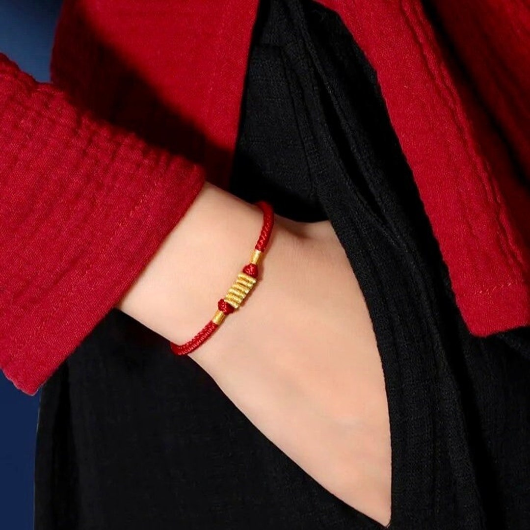 Customized Hand Woven Bless Red Cord Bracelet(multi Colours Available ...