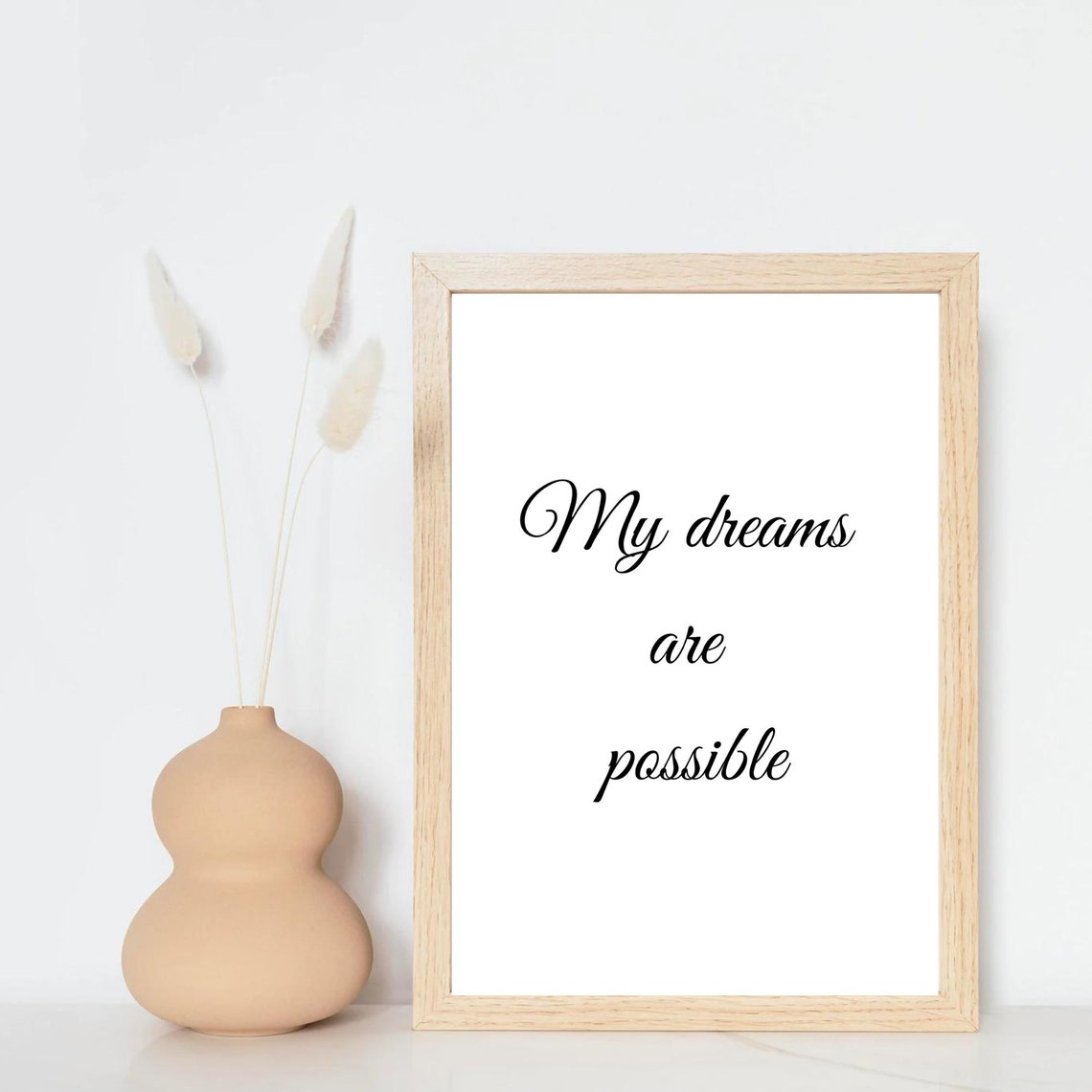 Set of 3 Positive Affirmation Wall Art Green Leaves Wall Art - Etsy