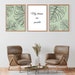 Set of 3 Positive Affirmation Wall Art, Green Leaves Wall Art ...
