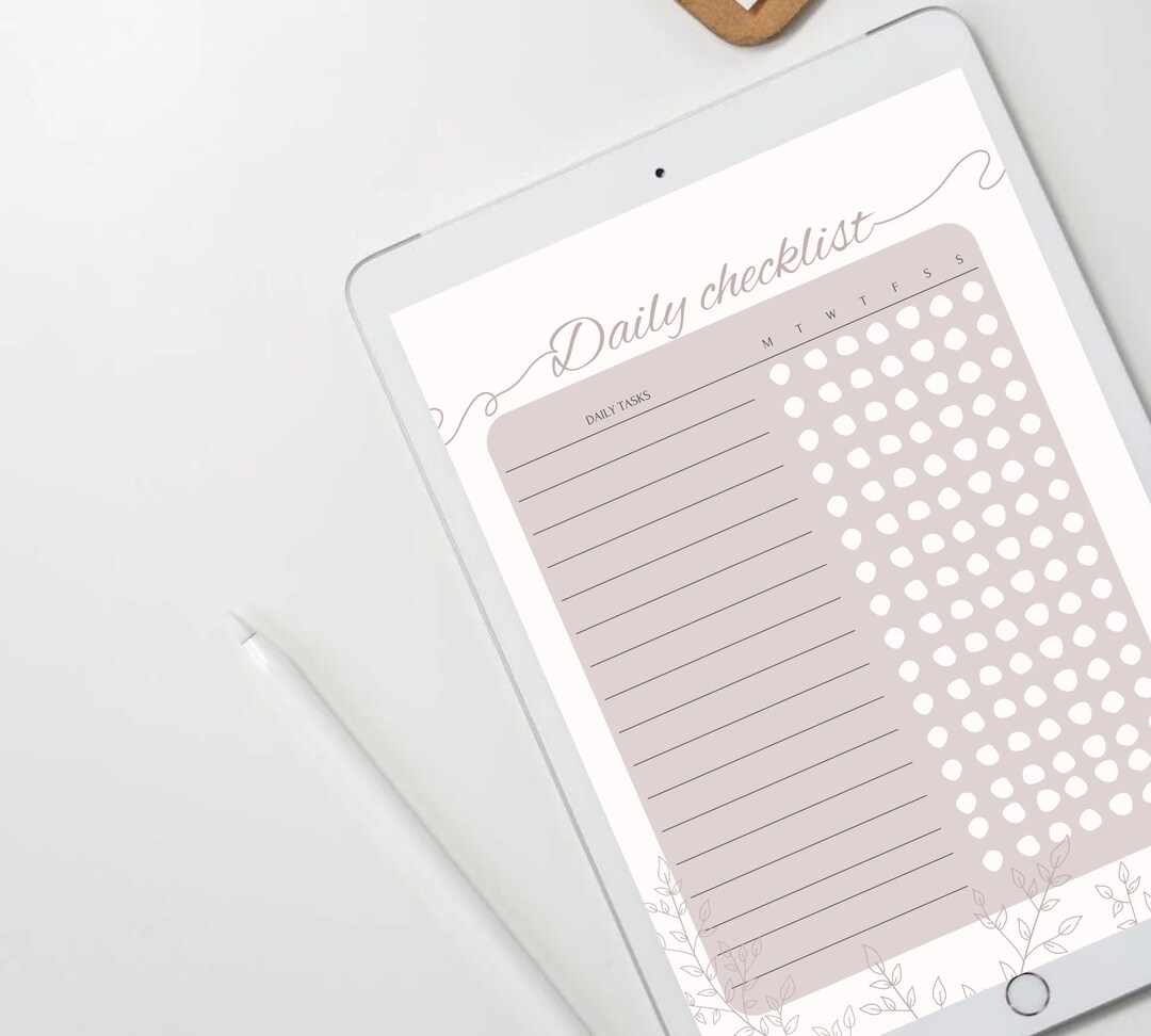 Digital Weekly Checklist, Weekly Tracker, Weekly Habbits Tracker, Girl ...