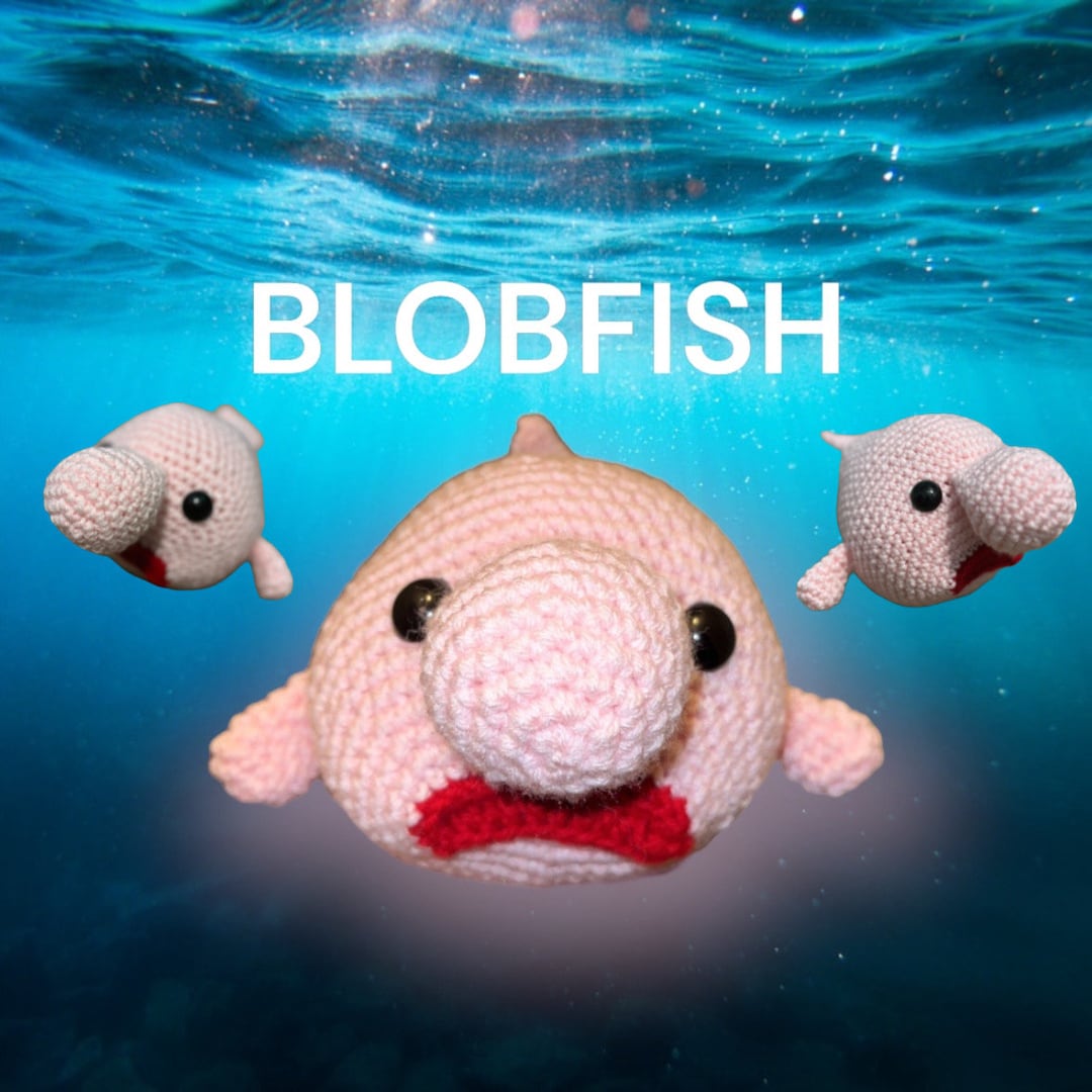 Crocheted Blobfish Stuffed Animal, Handmade Plush Toy - Etsy