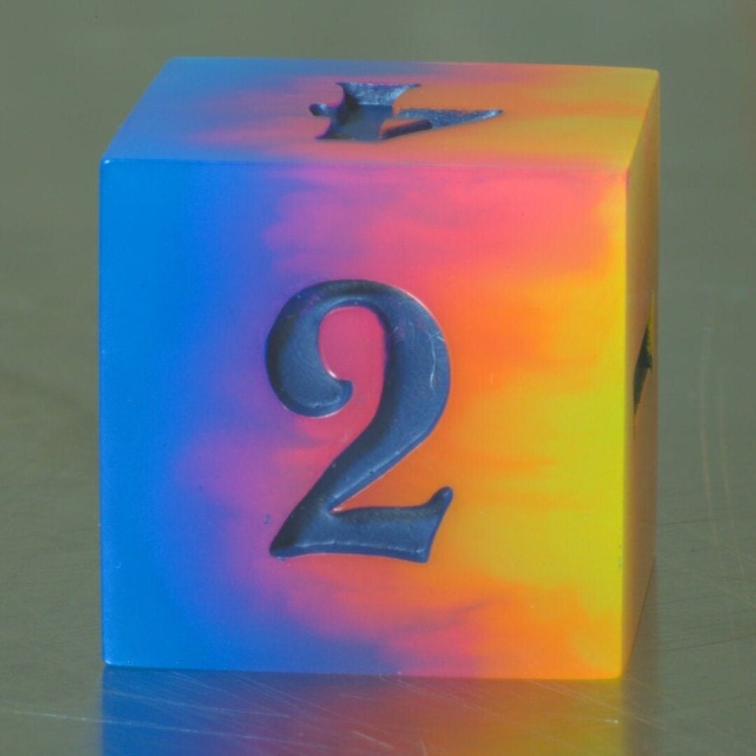 Sunset Fire 7-piece Dice Set, Sky Dice Set, Sunset Dice Set, Dnd Dice ...