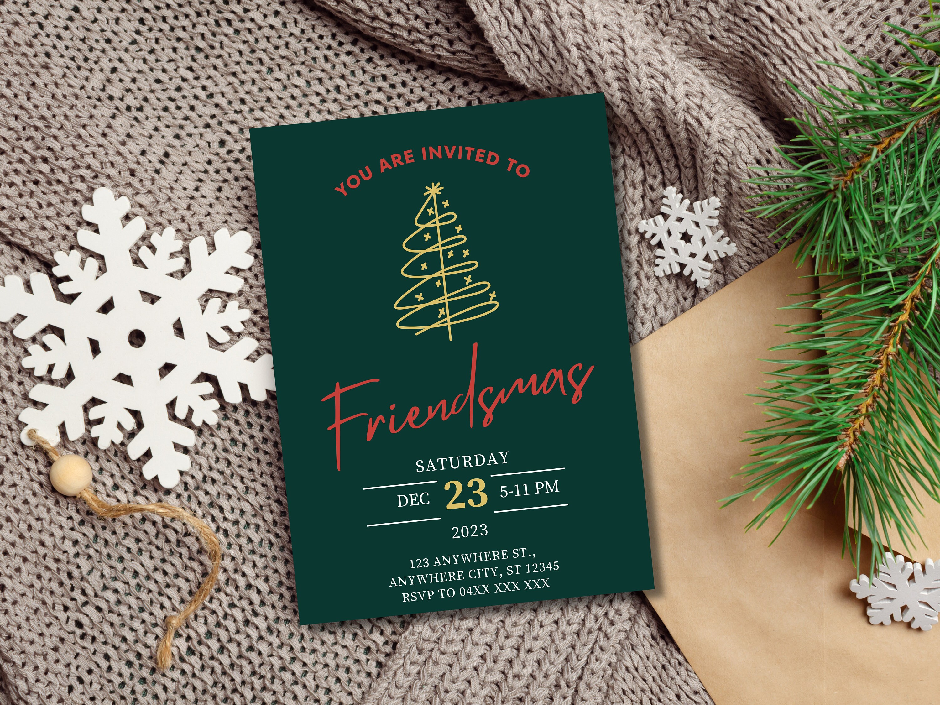 Editable Christmas Party Invitation | PLR Christmas Invitation ...