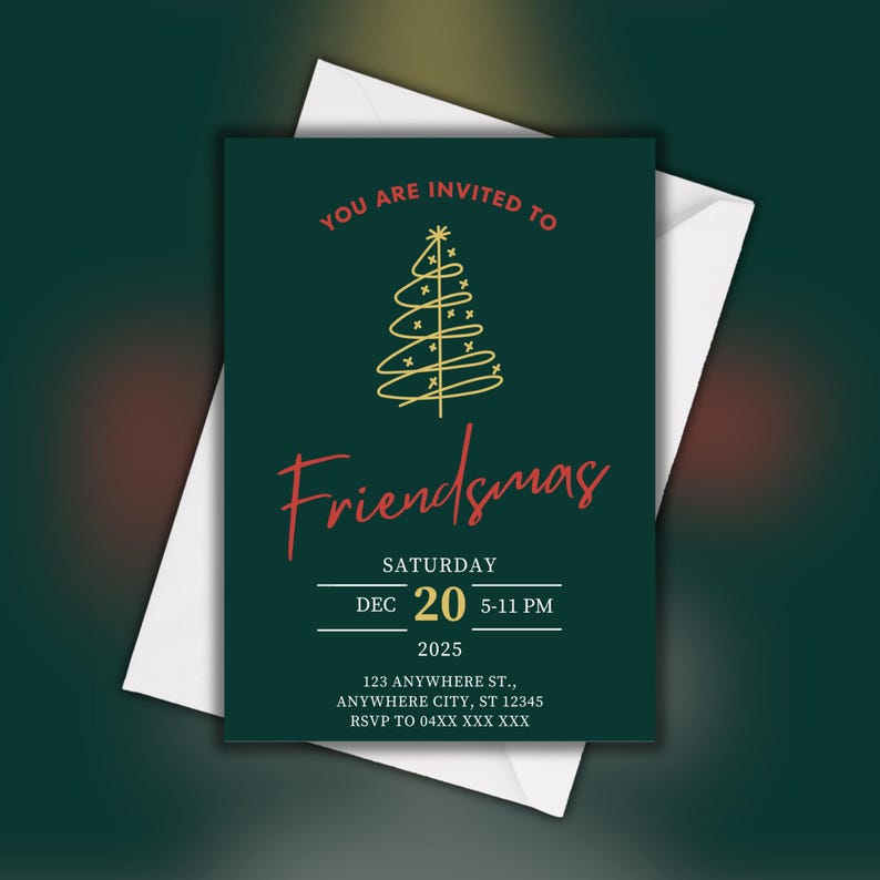 Editable Christmas Party Invitation | PLR Christmas Invitation ...