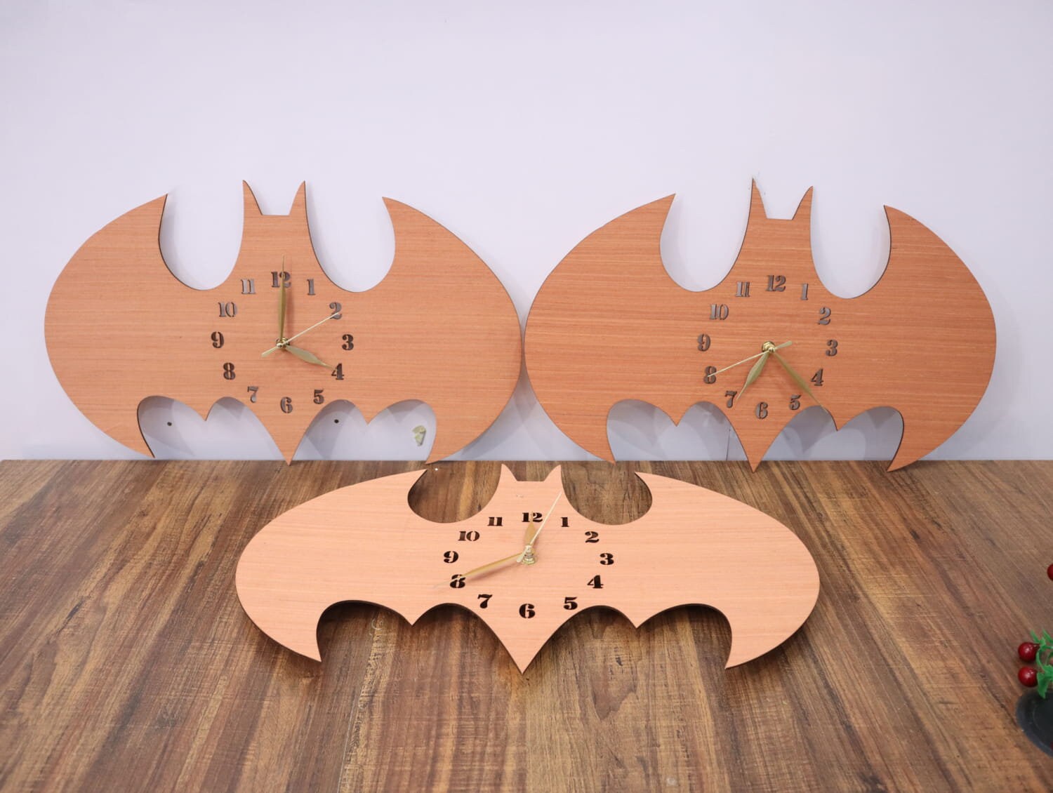 Laser Cut Batman Wooden Wall Clock Dxf Vector Laser Cut Template ...