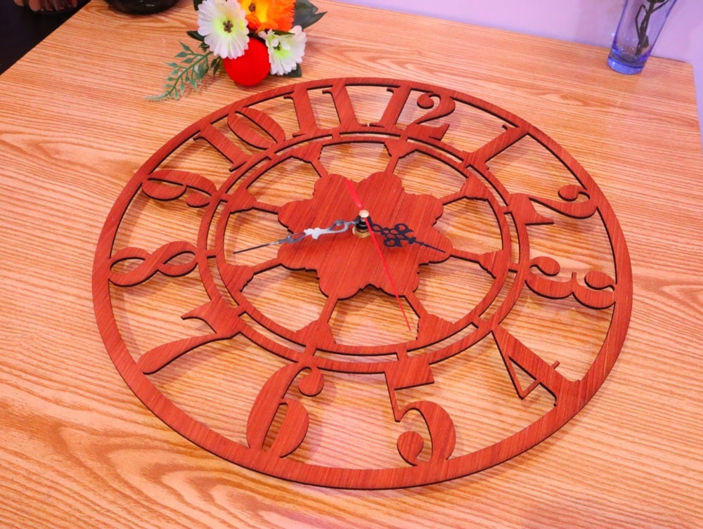 Laser Cut Wall Clock Vector Cutting File Svg Dxf Wall Art Laser Cut ...