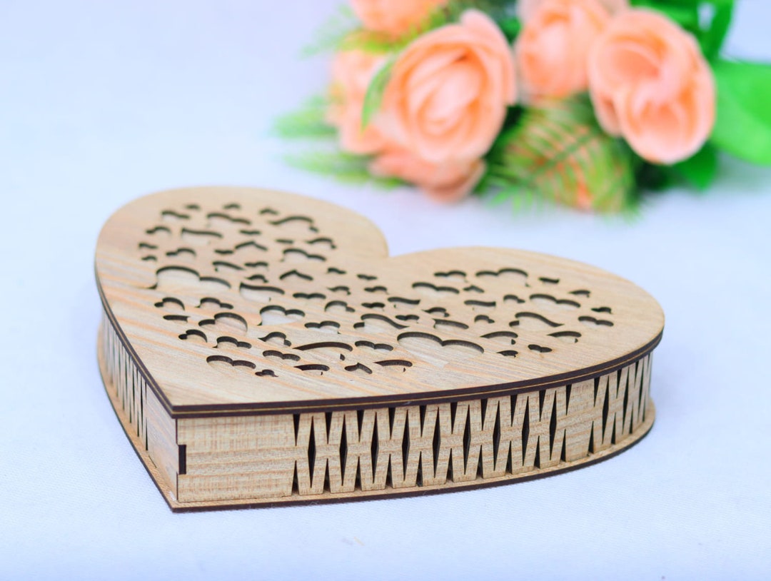Laser Cut Wooden Heart Box File Vector Plan Laser Cnc Pattern Laser Cut ...