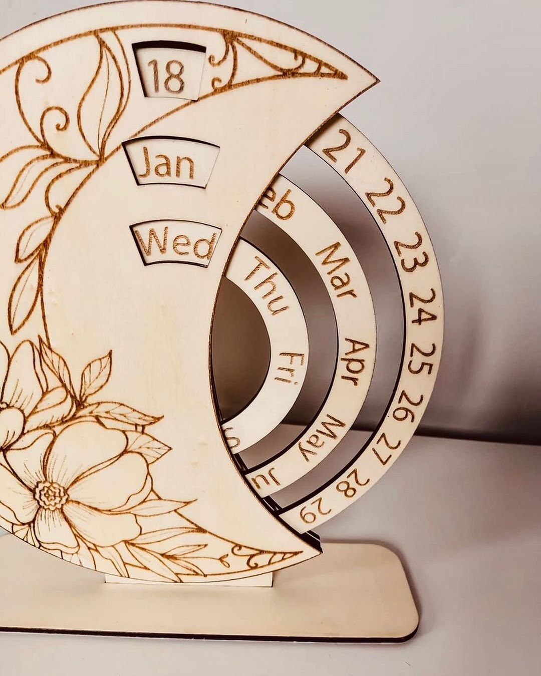 Laser Cut CALENDAR File Vector Dxf and Calendar Template Cnc Plan, Mdf ...